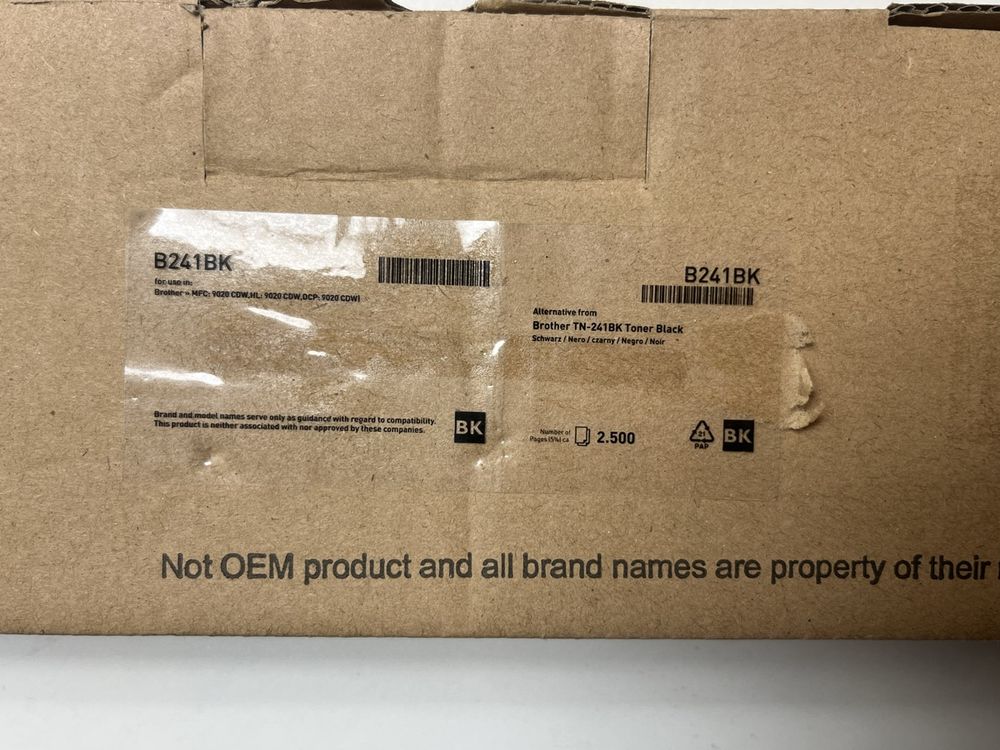 Brother TN-241BK Toner Schwarz, Originalverpackt 50 (ob3) (Gebraucht ...