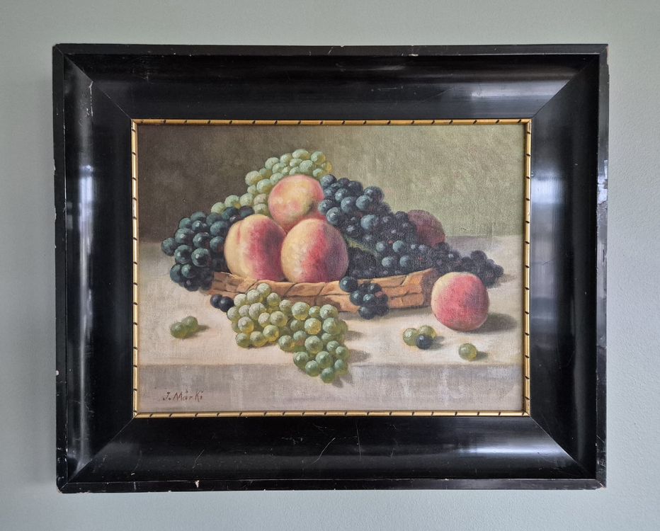 Ancien tableau "nature morte " signée Märki hst peinture (Gebraucht) in Tramelan für CHF 150 ...