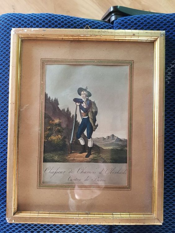 Stich Bild Aquatinta Rauch / Lamy Chasseur d' Oberhasli 1820 (Gebraucht) in Walterswil BE für ...