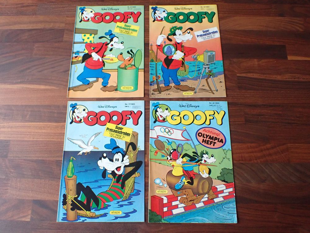 4 Walt Disney Comic Hefte: GOOFY Nr. 6 + 7 von 1983 + 3 + 8 (Gebraucht) in Geroldswil für CHF 23 ...
