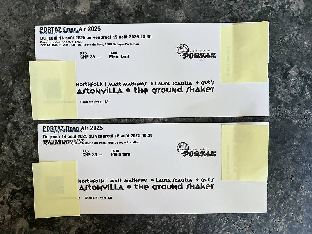 PORTAZ Open Air 2025 (D'occasion) à Echallens pour CHF 25 – retrait ...