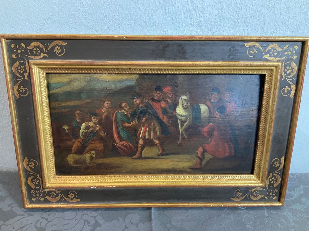 Antique Peinture Tableau 17emes siècle sur panneaux chêne | Kaufen auf ...