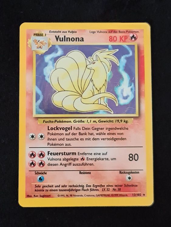 Pokémon Karte Vulnona Holo 12/102 Deutsch Fossil 1. Edition | Kaufen ...