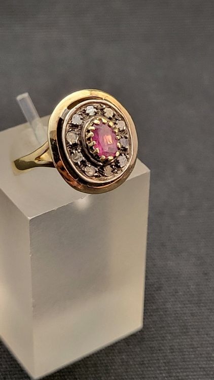 Goldring 750 mit rosa Stein Turmalin??? | Kaufen auf Ricardo
