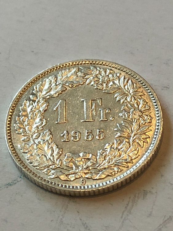 Schweiz 1 Franken 1955 Silber sehr RAR | Kaufen auf Ricardo