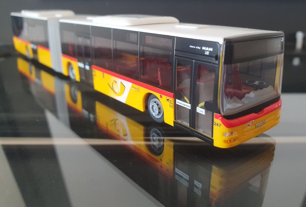Rietze PTT PostAuto ZVV MAN Lion's City GL Art.-Nr. 67287 H0 (Neu ...