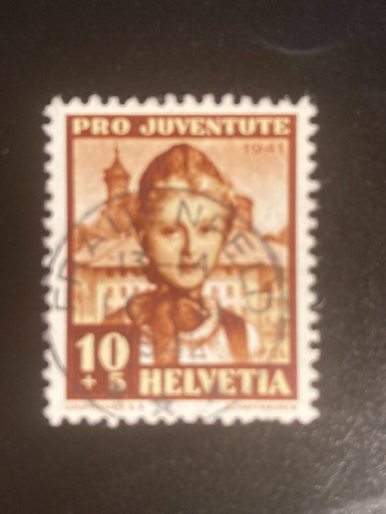 Schweiz 1941 Pro Juventute 10 Vollstempel FRAUENFELD 16.II. (Gebraucht) in Liestal für CHF 1 ...