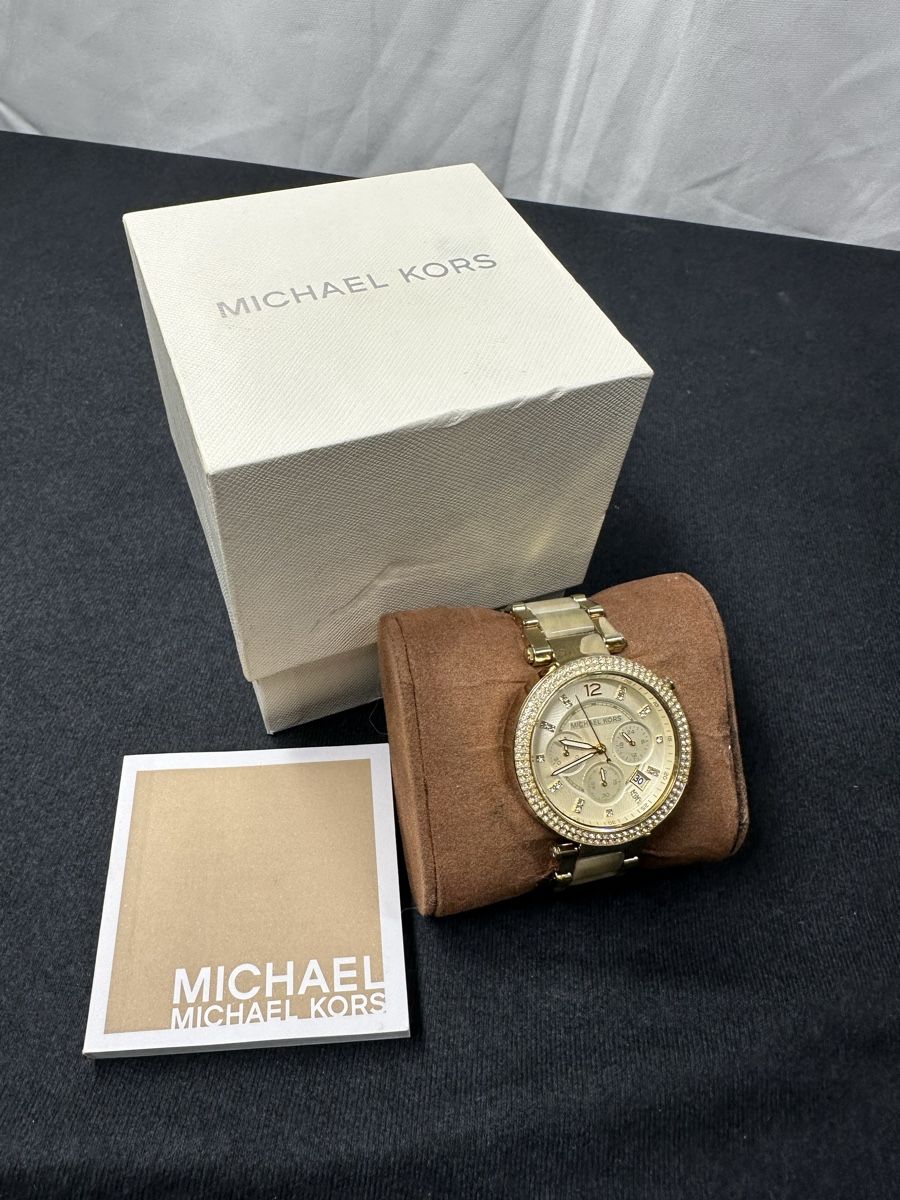 Michael Kors Damenuhr, Gold mit Strass, Batterie Ersetzen (Gebraucht ...