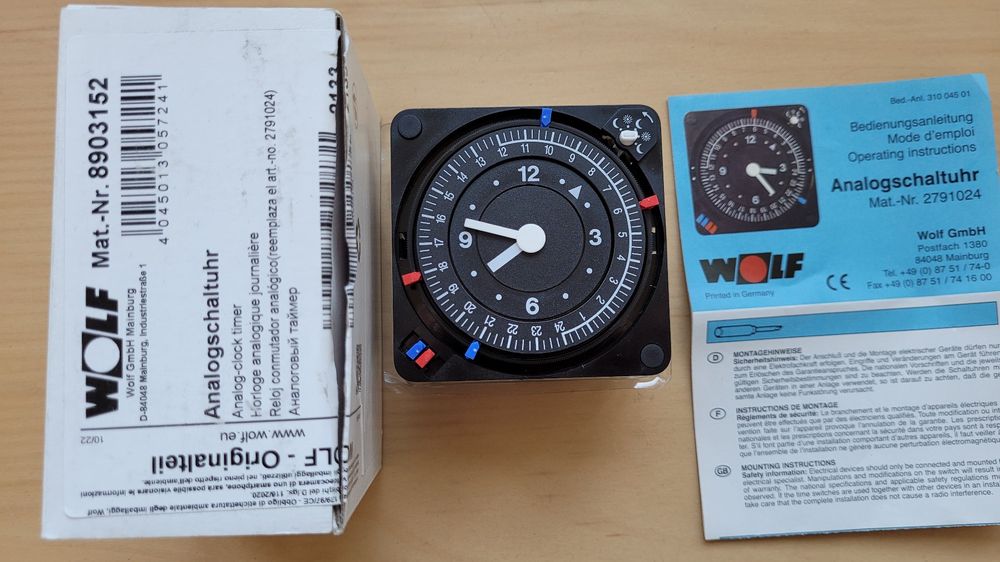 Analog-Schaltuhr WOLF 8903152 (ersetzt Art.-Nr. 2791024) | Kaufen auf Ricardo