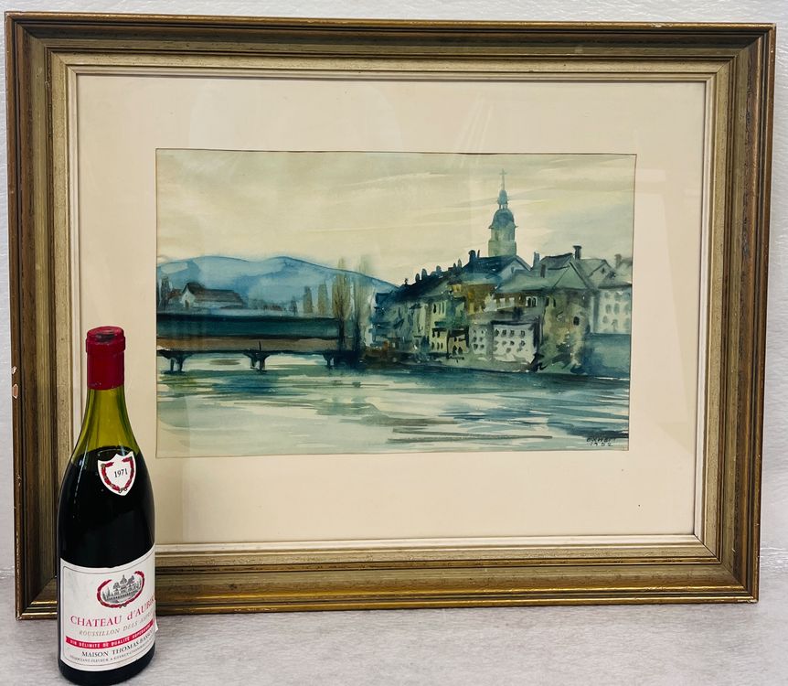 Grosse Landschaft Aquarell Signiert Von EXHER Datiert 1952 (Gebraucht) in Root für CHF 10 – nur ...