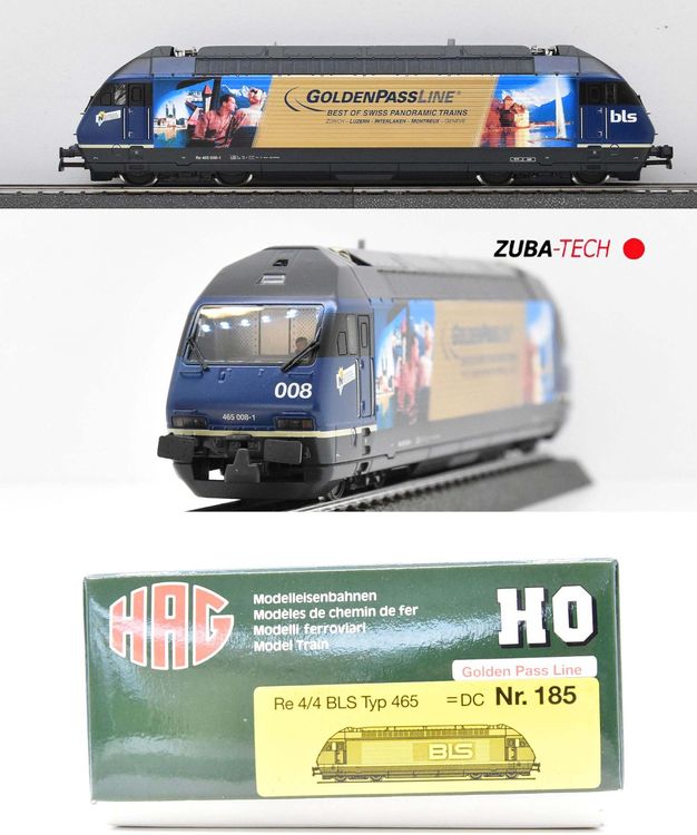 HAG 185 E-Lok Re 460 Golden Pass Line BLS H0 GS Analog OVP (D'occasion ...