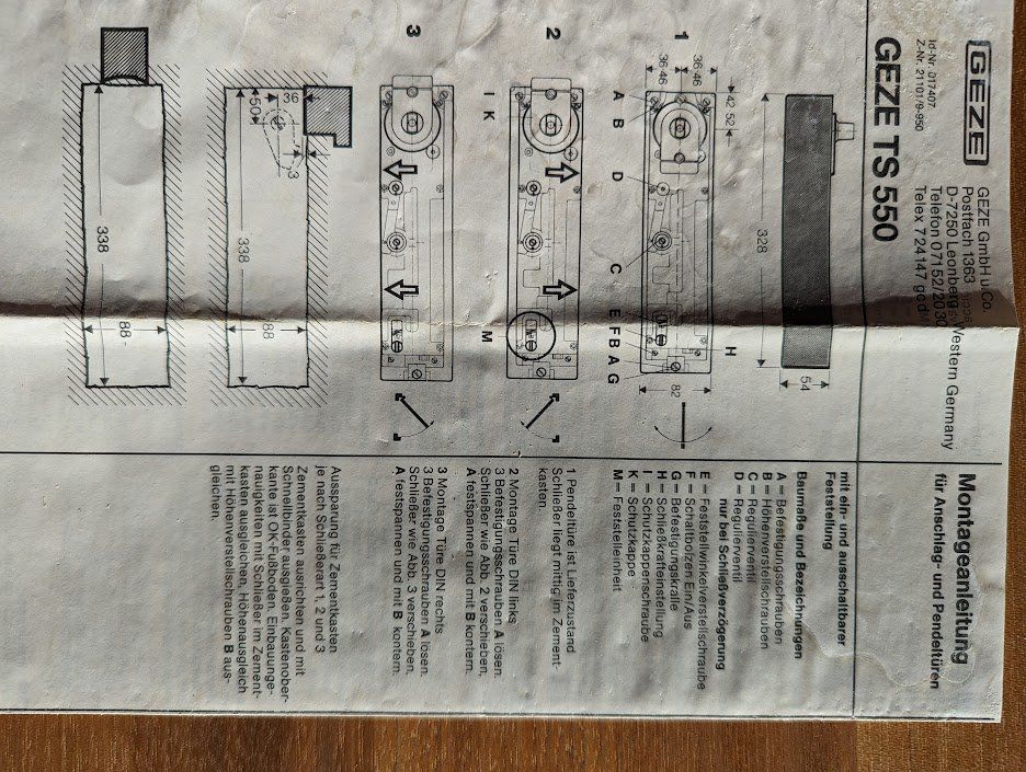 Bodentürschliesser GEZE TS 550 | Kaufen auf Ricardo
