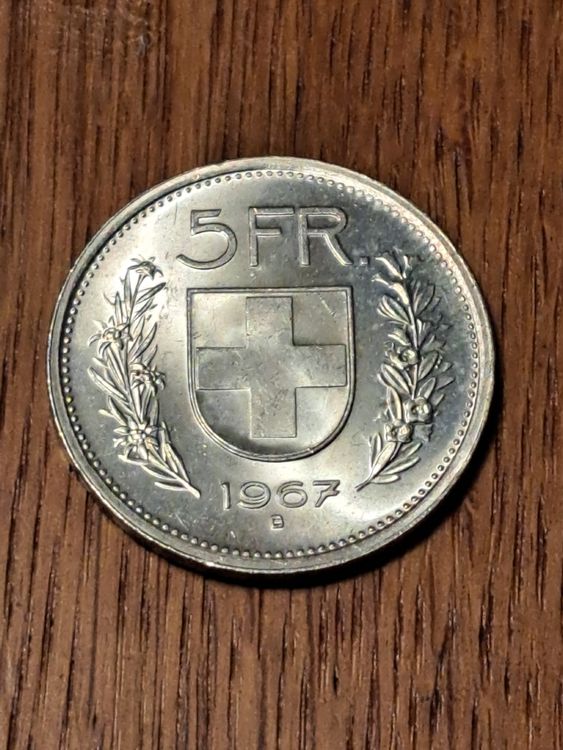 5 Fr. Silber Münze 1967 (Gebraucht) in Wettingen für CHF 11 – mit Lieferung auf Ricardo kaufen