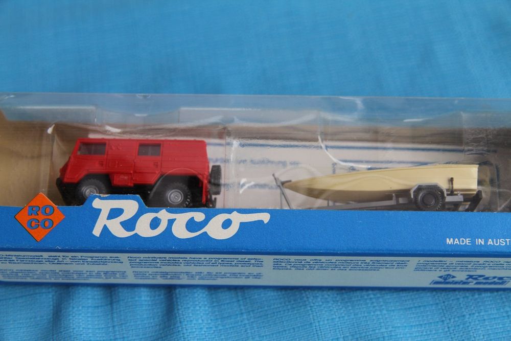 Pinzgauer mit Boot und Anhänger, Roco, HO, 1:87, Neu | Kaufen auf Ricardo