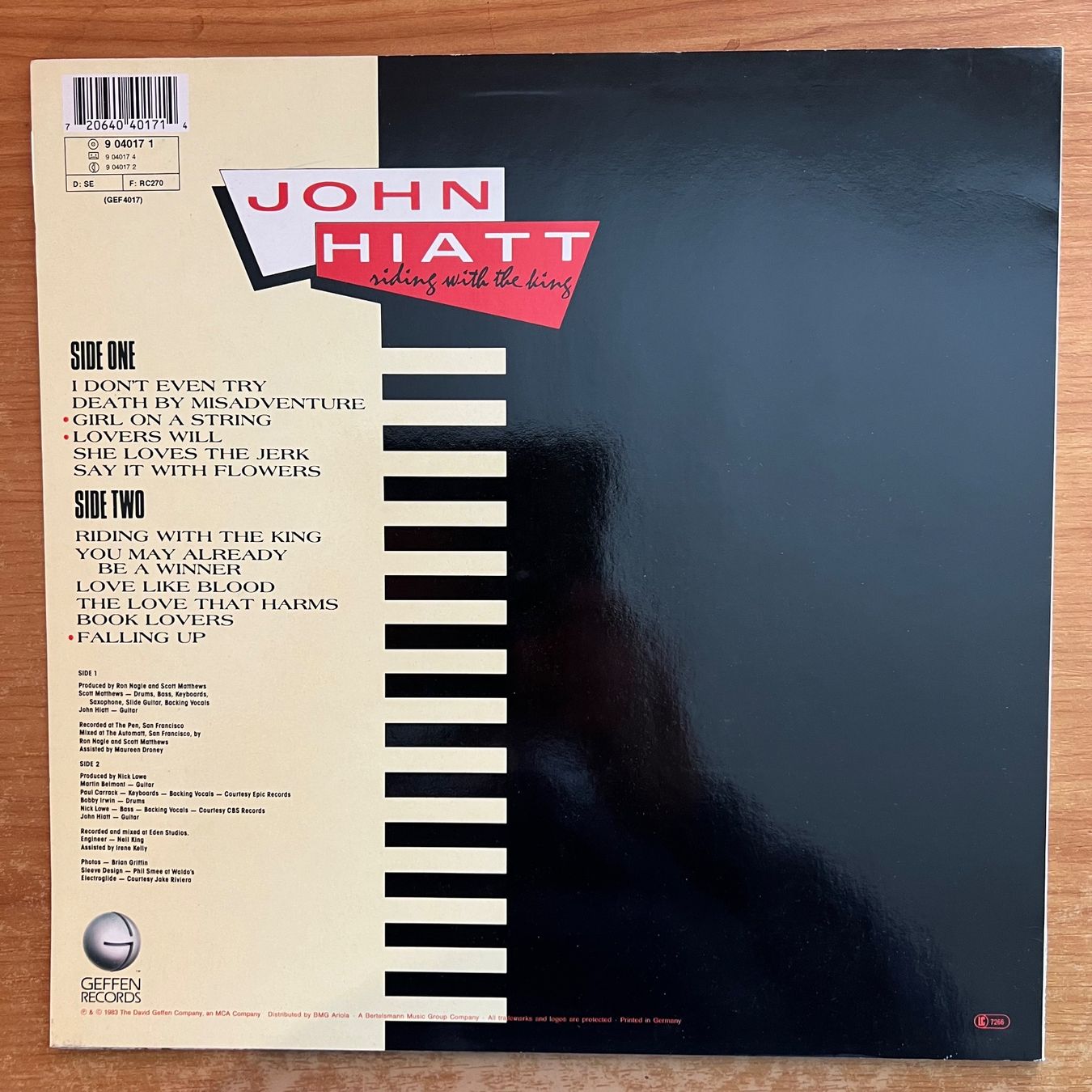 John Hiatt - Riding With The King / 1. D-Press. 1983 (Gebraucht) in ...