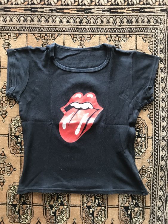 Vintage Crop Top T-Shirt Rolling Stones Rock Gothic (Gebraucht) in ...