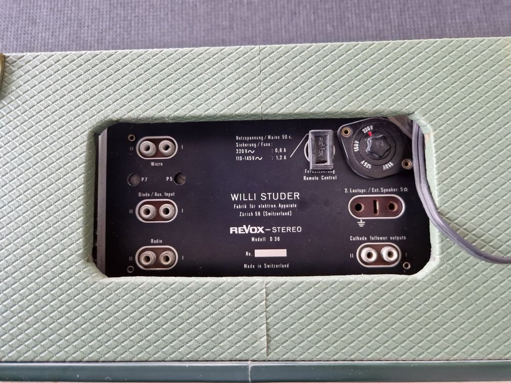 ReVox Tonbandgerät D36 (1960) | Kaufen auf Ricardo