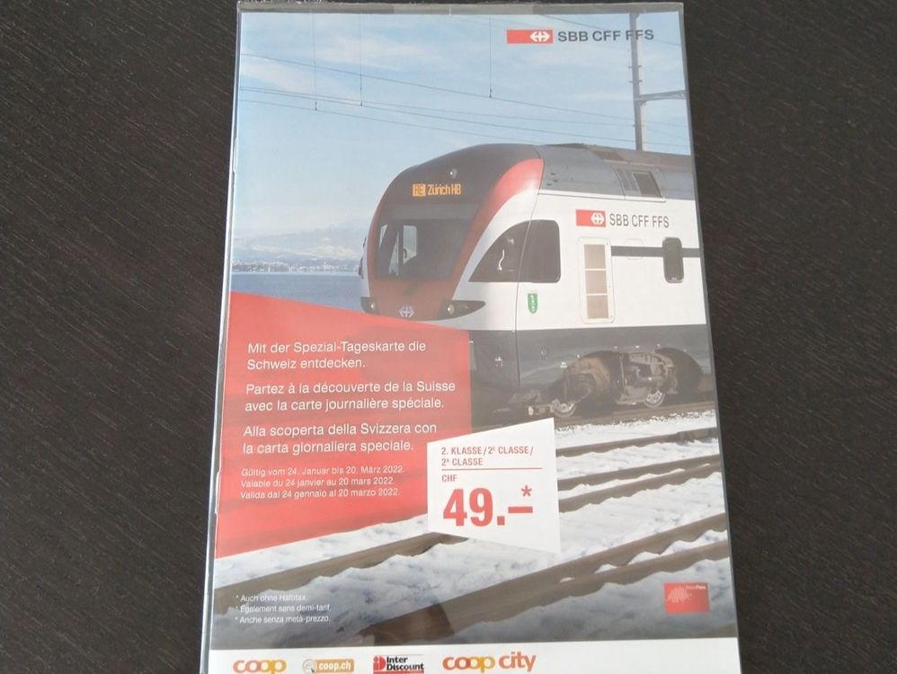 Spezialtageskarte (SBB/GA-Bereich) (Neu und originalverpackt) in ...