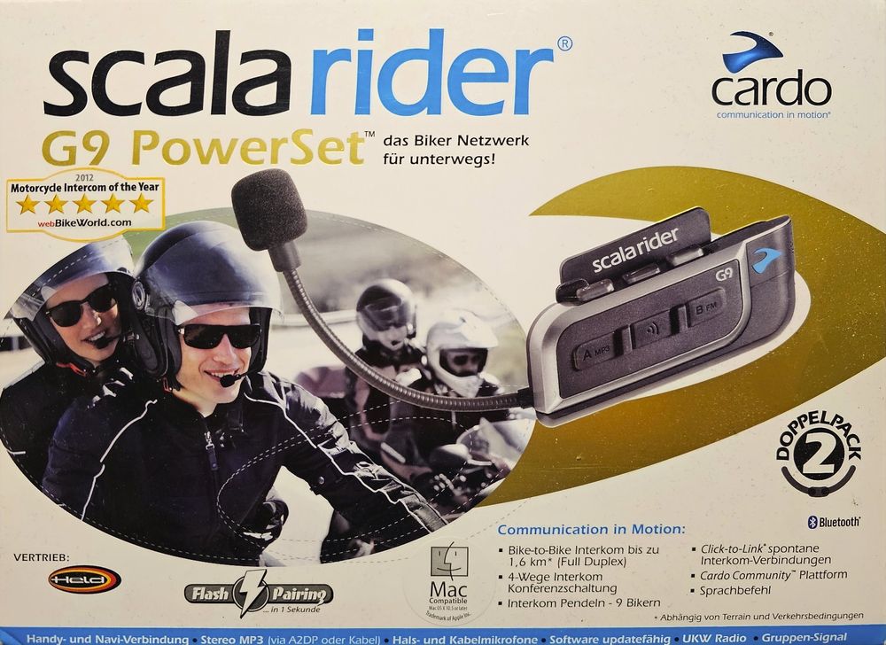 Scala Rider G9 PowerSet Motorrad Interkom neuwertig | Kaufen auf Ricardo