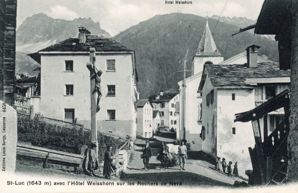 St. Luc VS avec Hôtel WEISSHORN sur les Rochers de Neva (D'occasion) à ...