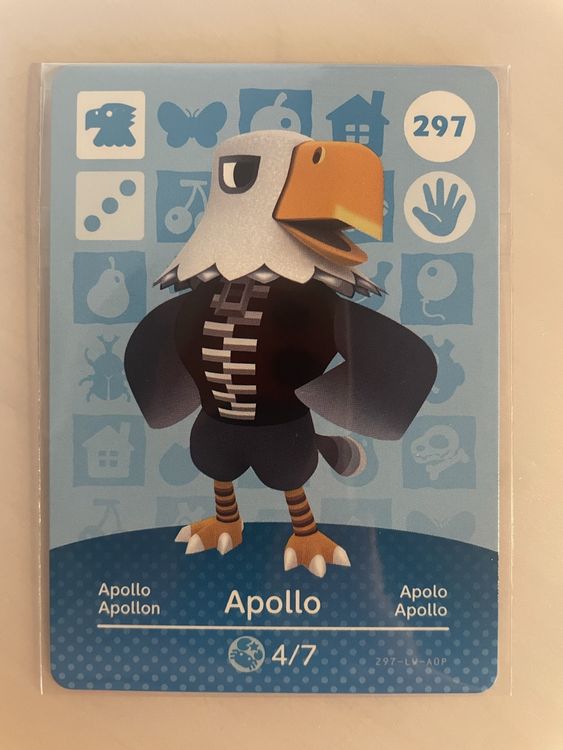 Animal Crossing Amiibo Karte Nr. 297 Apollo | Kaufen auf Ricardo