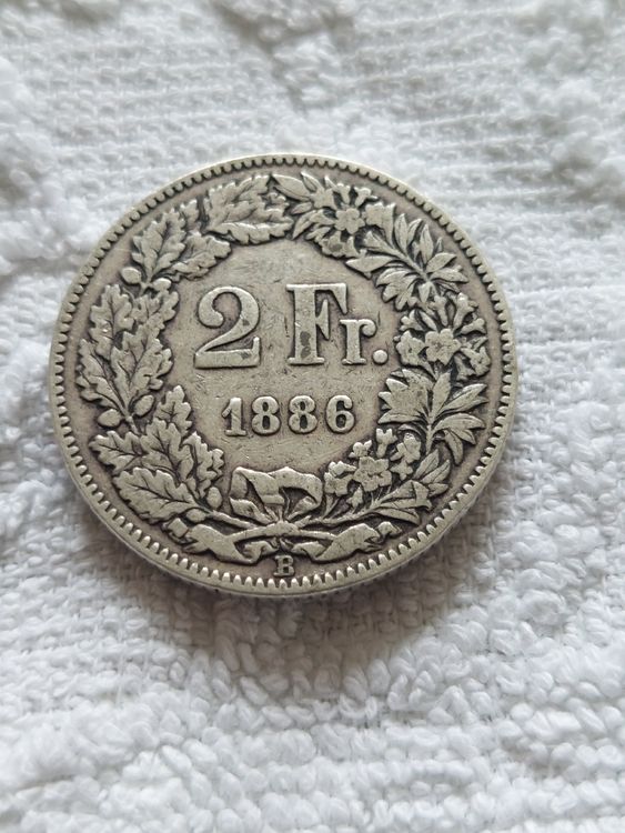 Silbermünze 2 Fr. 1886 Schweiz | Kaufen auf Ricardo