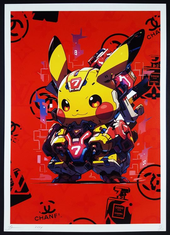 Death NYC Ltd Graffiti Pop Art Druck " Transformer Pikachu | Kaufen auf ...