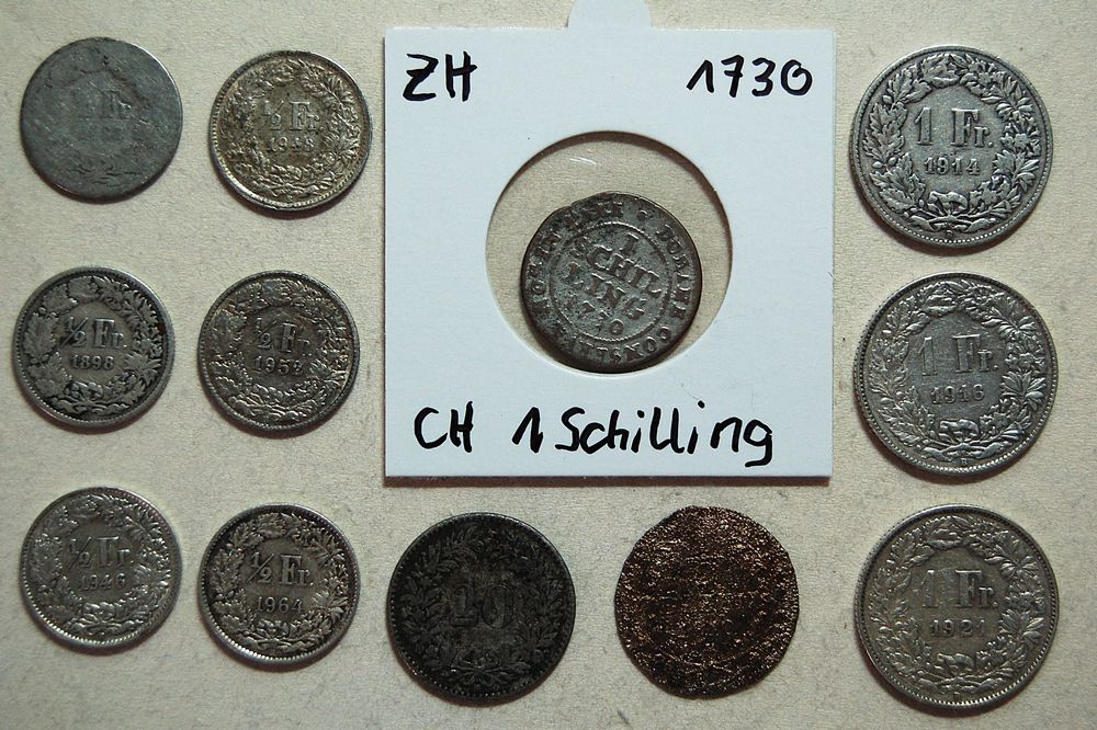 Schweizer Billon-&Silbermünzen ab 1730/1810/1850/1882/1914 (Gebraucht ...