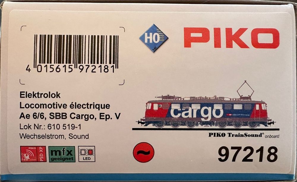 Piko 97218 Ae 610 519 "Giubiasco" AC Sound (Neu (gemäss Beschreibung ...