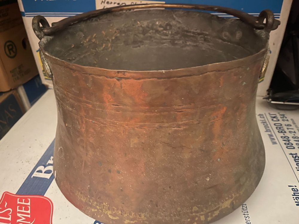 Antiker Kupfertopf mit Henkel | Kaufen auf Ricardo