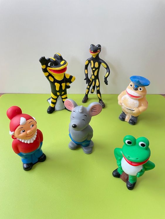 6x Lurchi & seine Freunde Salamander Schuhe Figuren Werbung (Gebraucht ...