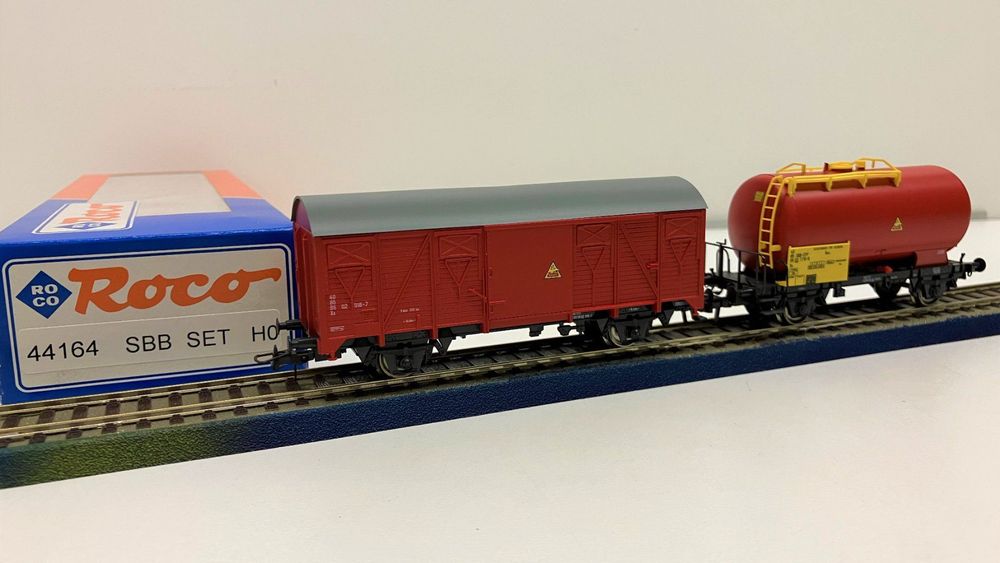 Roco 44164= Set Oelwehr SBB Xs 918-7 | Kesselwagen Xs 776-9 (Neu ...