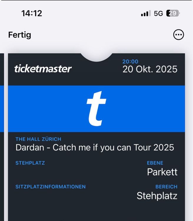 Dardan - Catch me if you can Tour 2025, 2x Stehplatz Zürich (Neu und ...