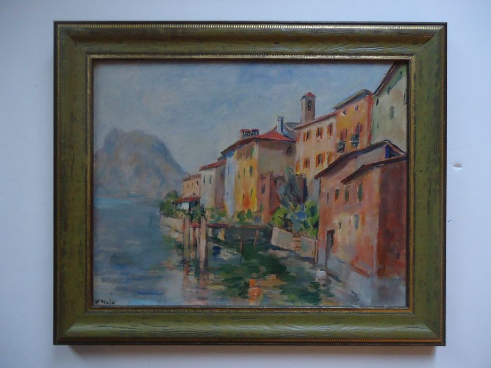 FRITZ MEIJER 1900-1969 Gandria Oel auf Hartplatte | Kaufen auf Ricardo