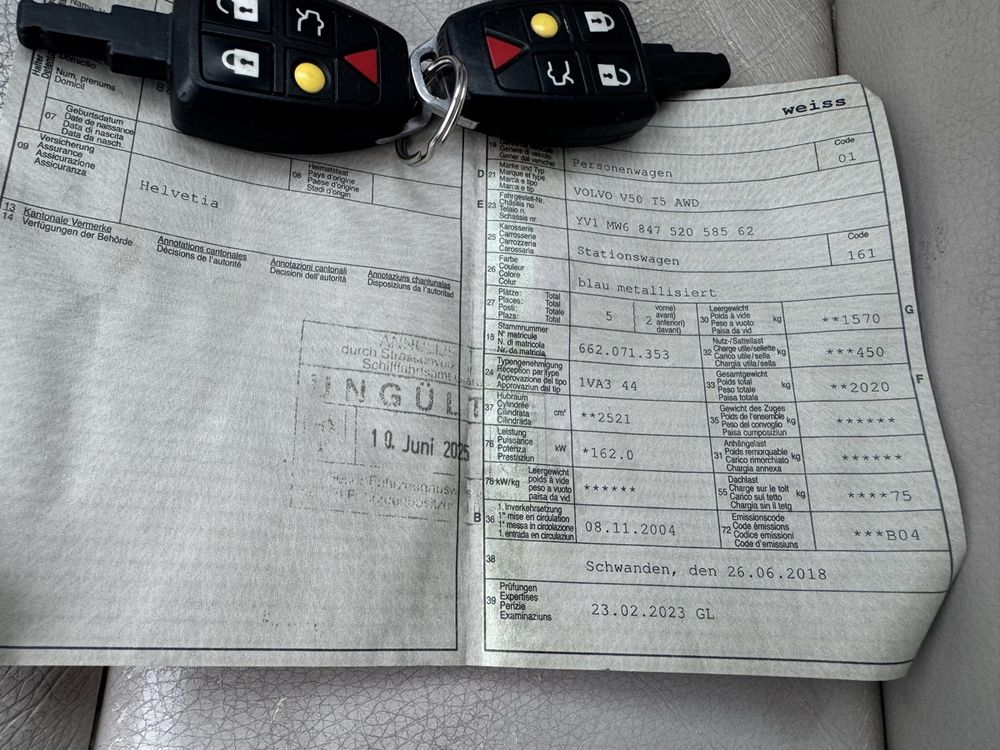 Volvo V50 T5 4X4 Automatic B04 (Gebraucht) in Mollis für CHF 880 – nur ...