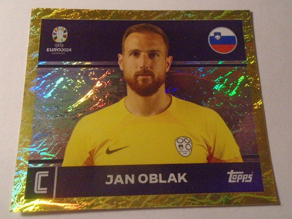 1 TOPPS EM 24 Fusball Bildli Jan Oblak SVN 2 GOLD (Gebraucht) in ...