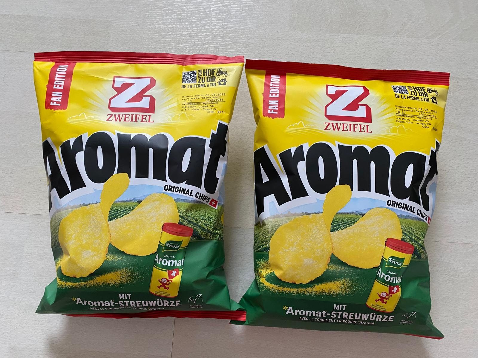 2 X Packungen Zweifel Aromat Chips – Limitierte Fan Edition (Neu und ...