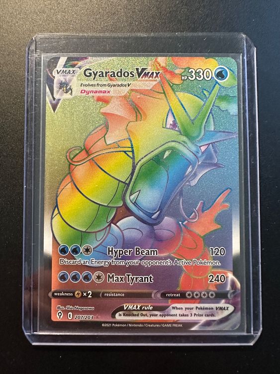 Pokémon Evolving Skies Gyarados Vmax | Rainbow (Neu (gemäss ...