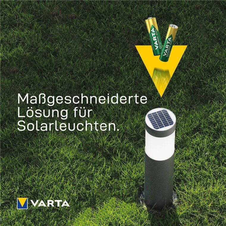 VARTA AAA Solar Akku 550mAh NiMH – 6er Set HR03 (Neu und ...