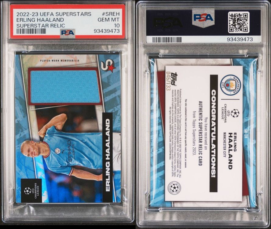 Erling Haaland Relic /133, Topps Superstars 2023, PSA 10 (Neu (gemäss ...