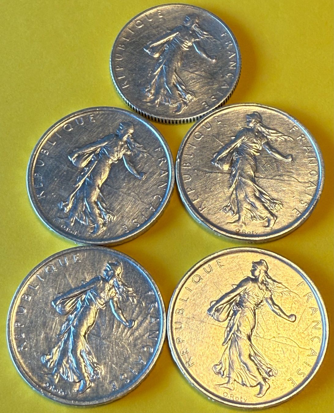 Lot de 5 pièces “Semeuse” en argent “Silber” (D'occasion) à Genève pour ...