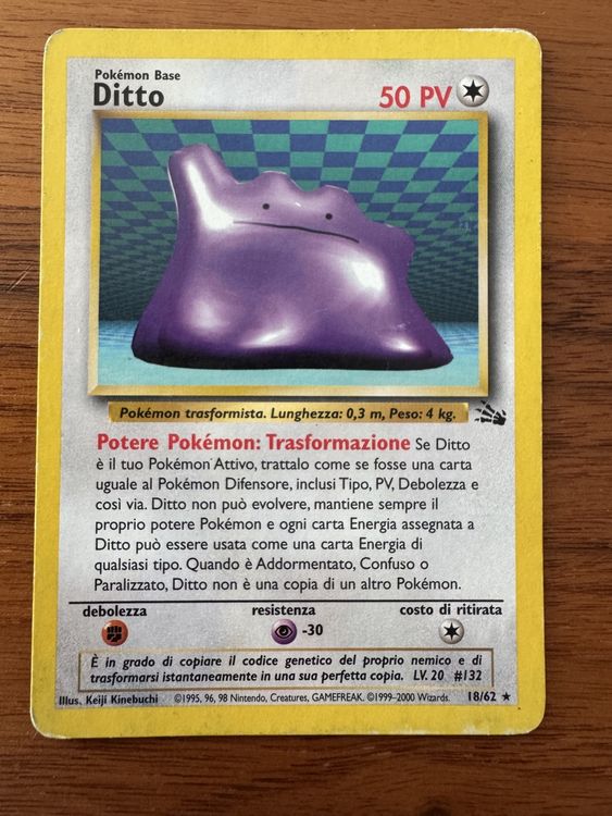 Carta Pokémon Ditto Base Set - Ottimo Stato! Imperdibile | Kaufen auf ...