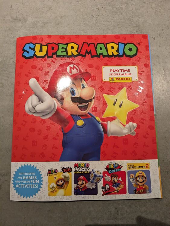 Super Mario Panini Play Time - Sticker Album Zurich Pop Con (Neu ...
