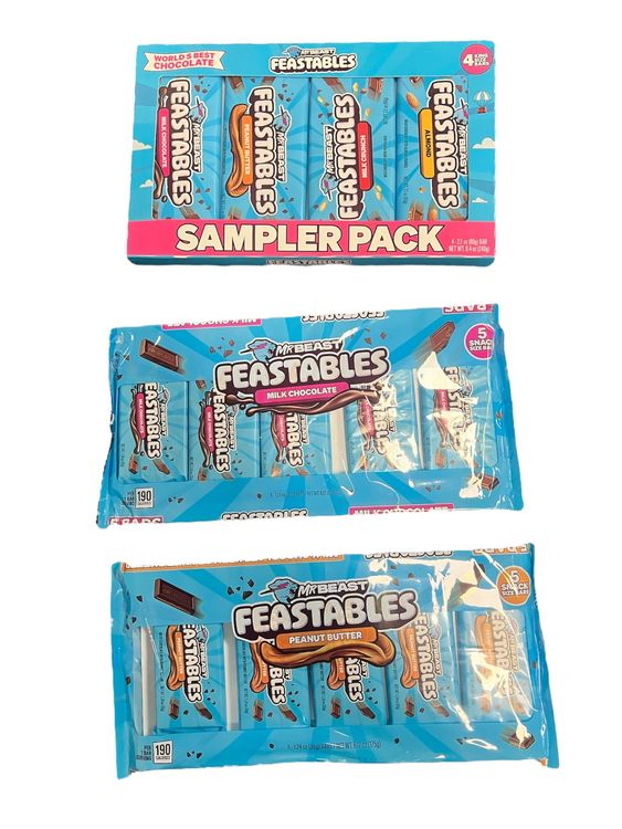 🍫MR BEAST - FEASTABLES Christmas Pack (x3 packs) (Neu und ...