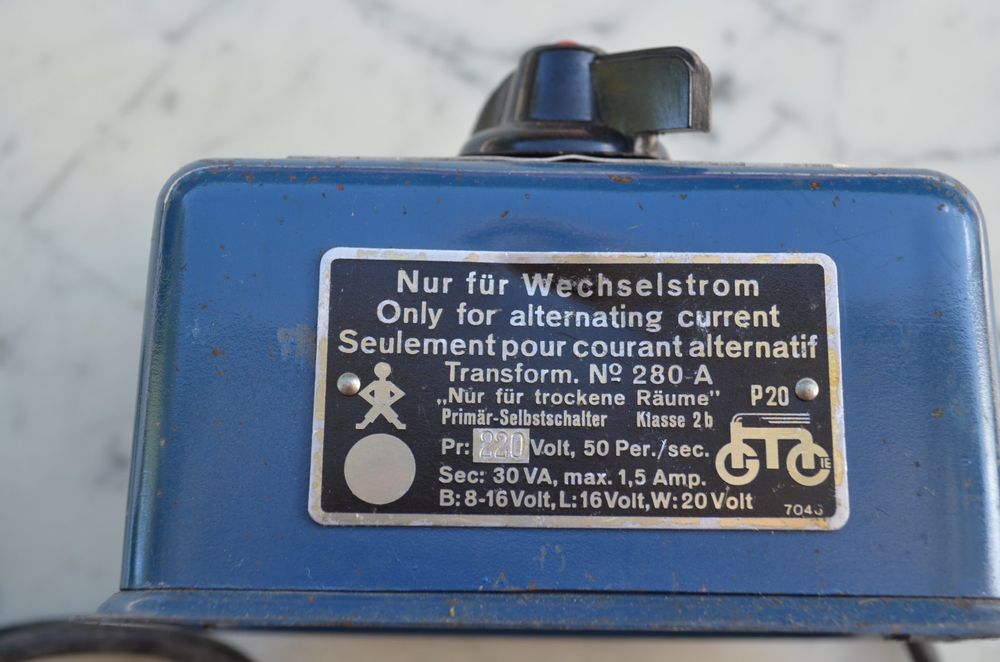 Ancien transformateur de Märklin article 280 et enrailleur | Kaufen auf ...