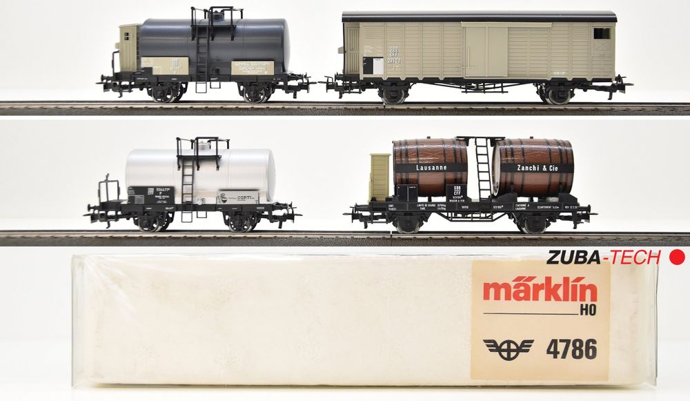 Märklin 4786 Güterwagen-Set 4-tlg SBB, H0 WS mit OVP (Gebraucht) in St ...