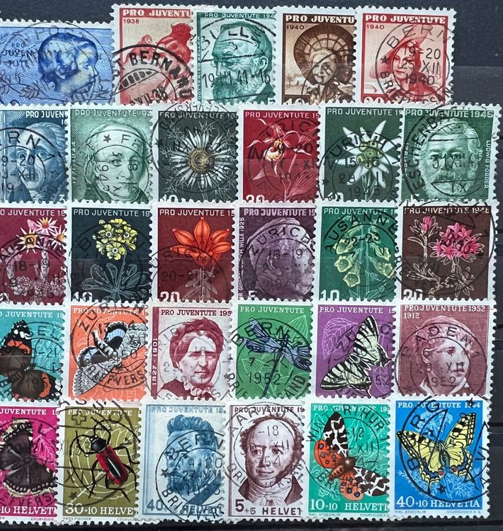 Sammlung Pro Juventute Voll-⦿ hoher SBK ab 0.50 (Gebraucht) in St. Gallen für CHF 0.5 – mit ...