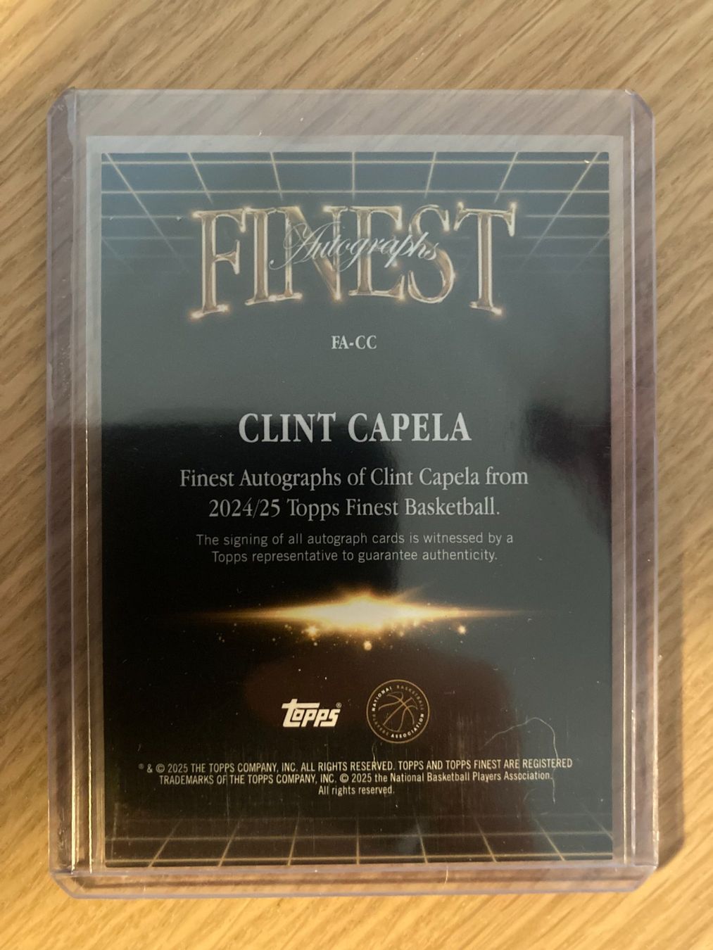 Topps Finest NBA 2024-25 - Clint Capela auto (Gebraucht) in La Tour-de ...