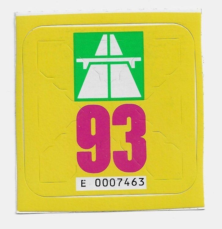 9. Autobahn Vignette 1993 neuwertig (Neu (gemäss Beschreibung)) in Luzern für CHF 29 – mit ...