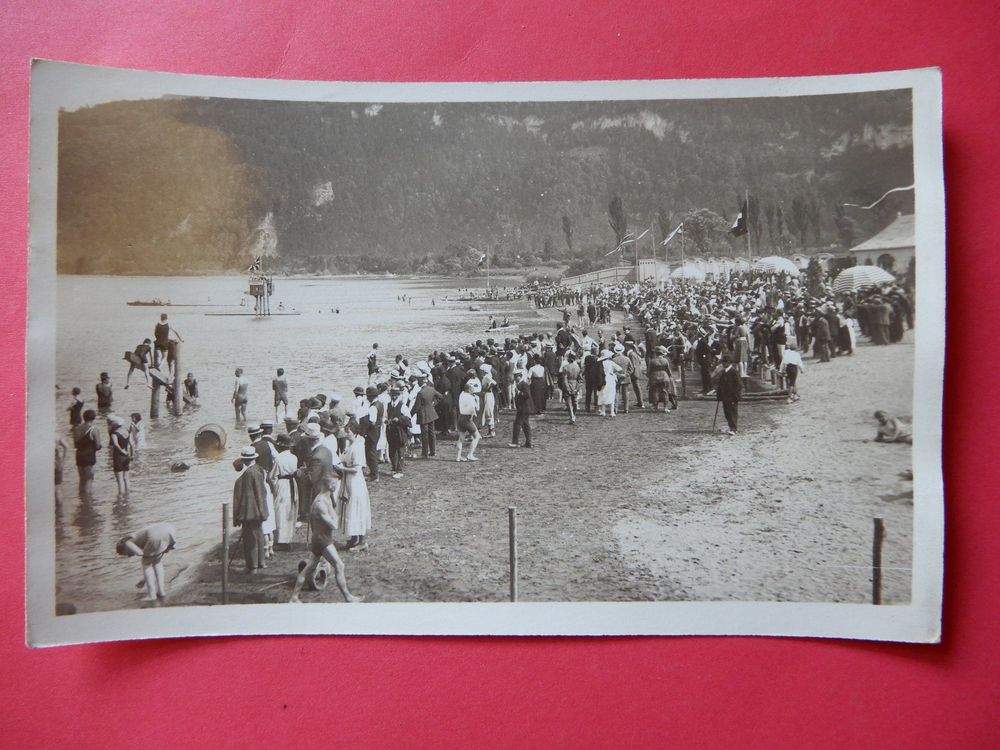 Foto-AK Weesen Strandbad (als Schandbad) 1920 (2) (Gebraucht) in Senèdes für CHF 9 – mit ...